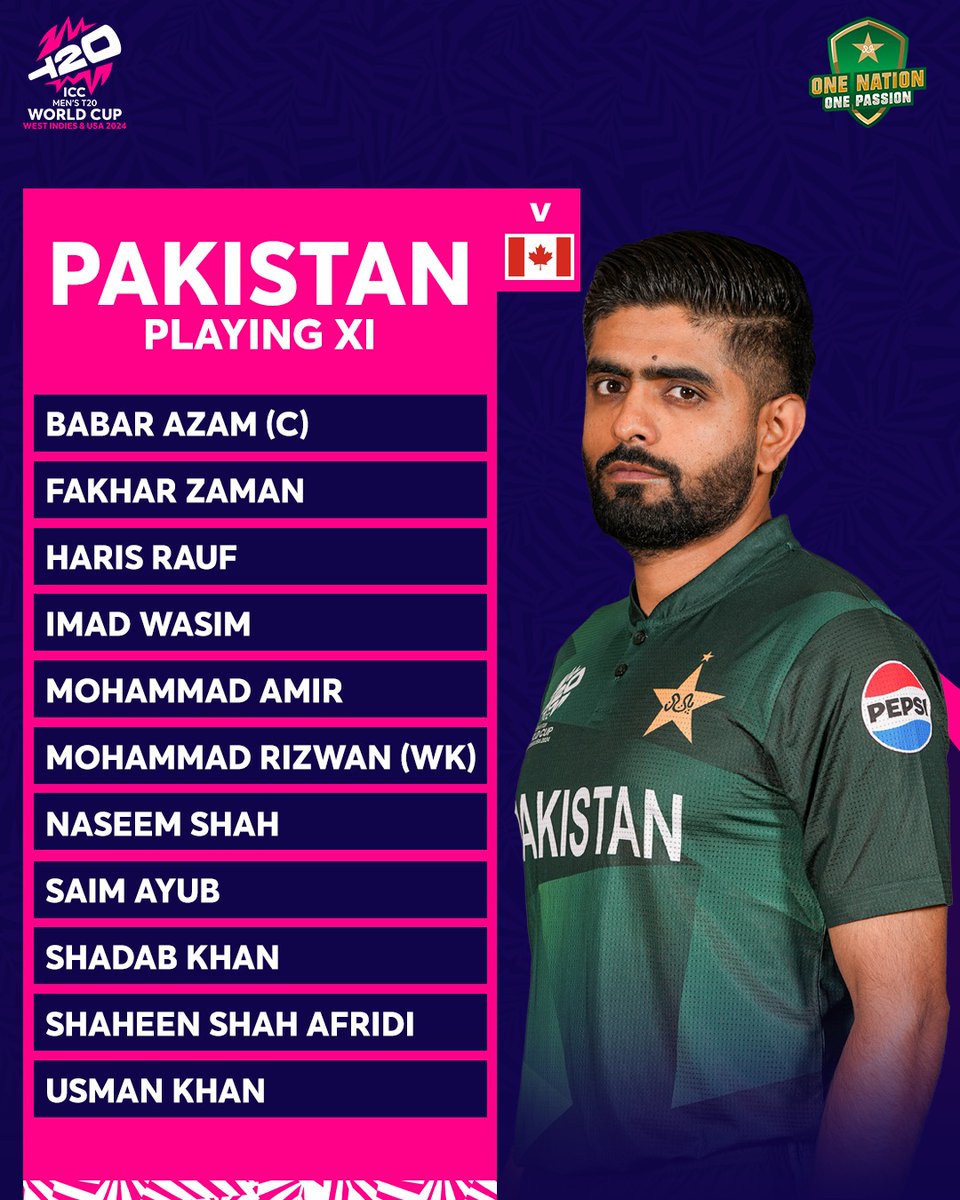 🚨 TOSS & PLAYING XI 🚨 Pakistan win the toss and opt to field first 🏏 ...