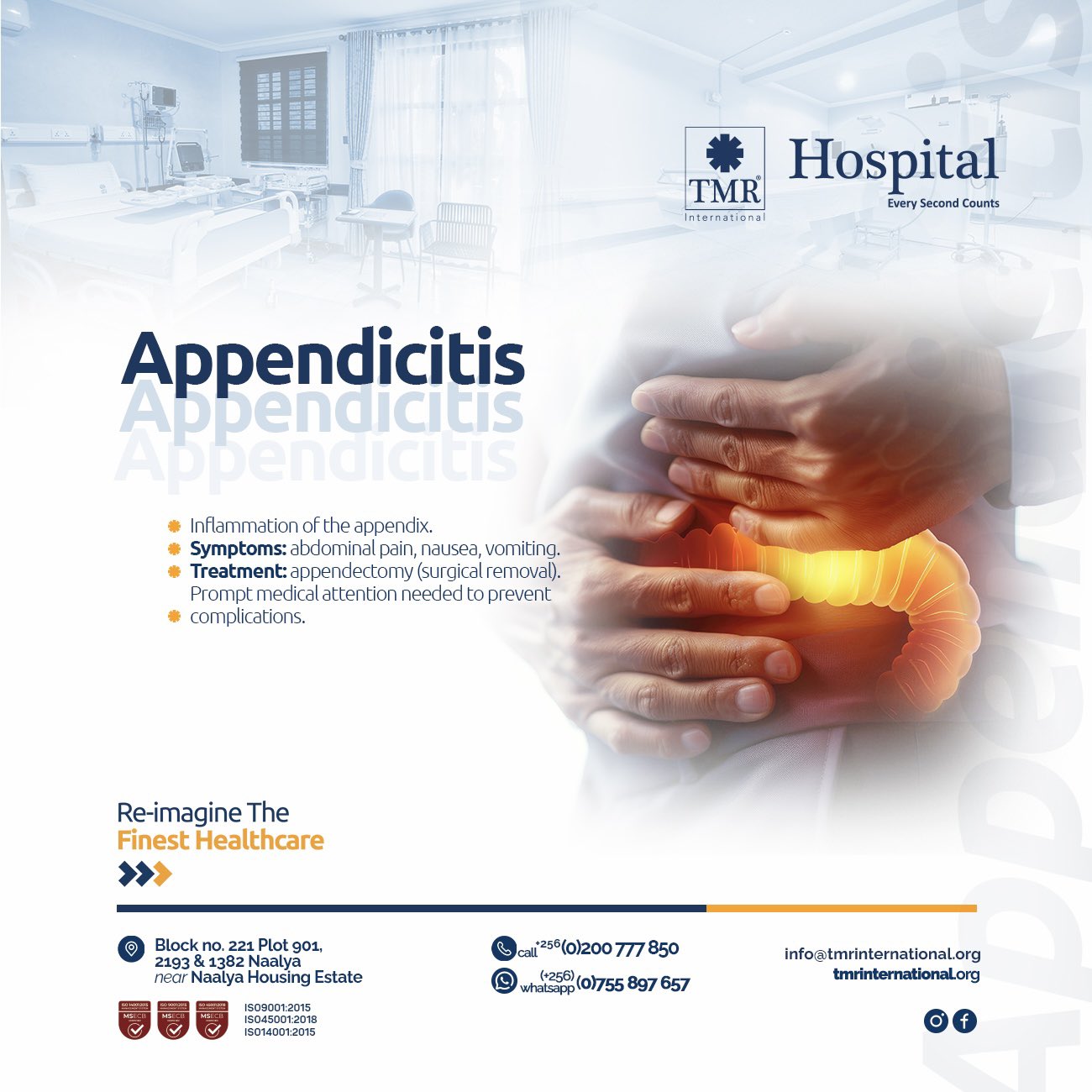 Early Warning Signs Appendicitis TMR International Hospital On X: