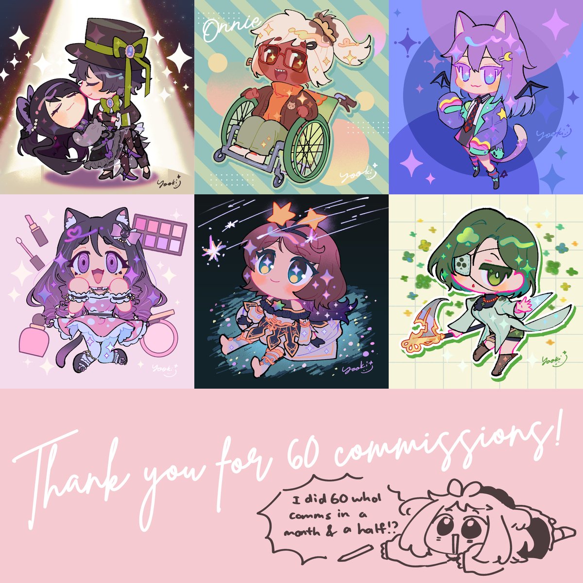 「SOMEONE PLEASE PRAISE ME I FINISHED ALL 60 COMMISSIONS IN A」YOOKI（よーき ...