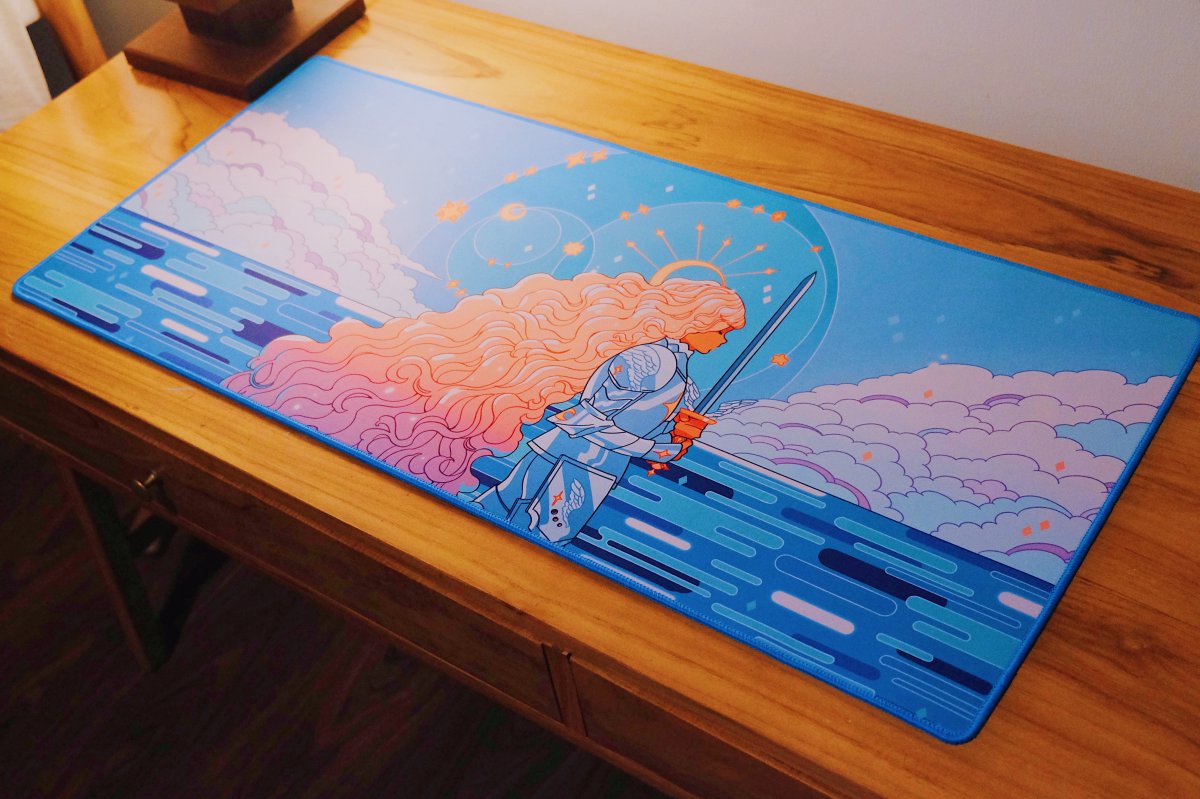 「Some desk mat designs will be back soon!」|meyo 🌸 artcade #70のイラスト