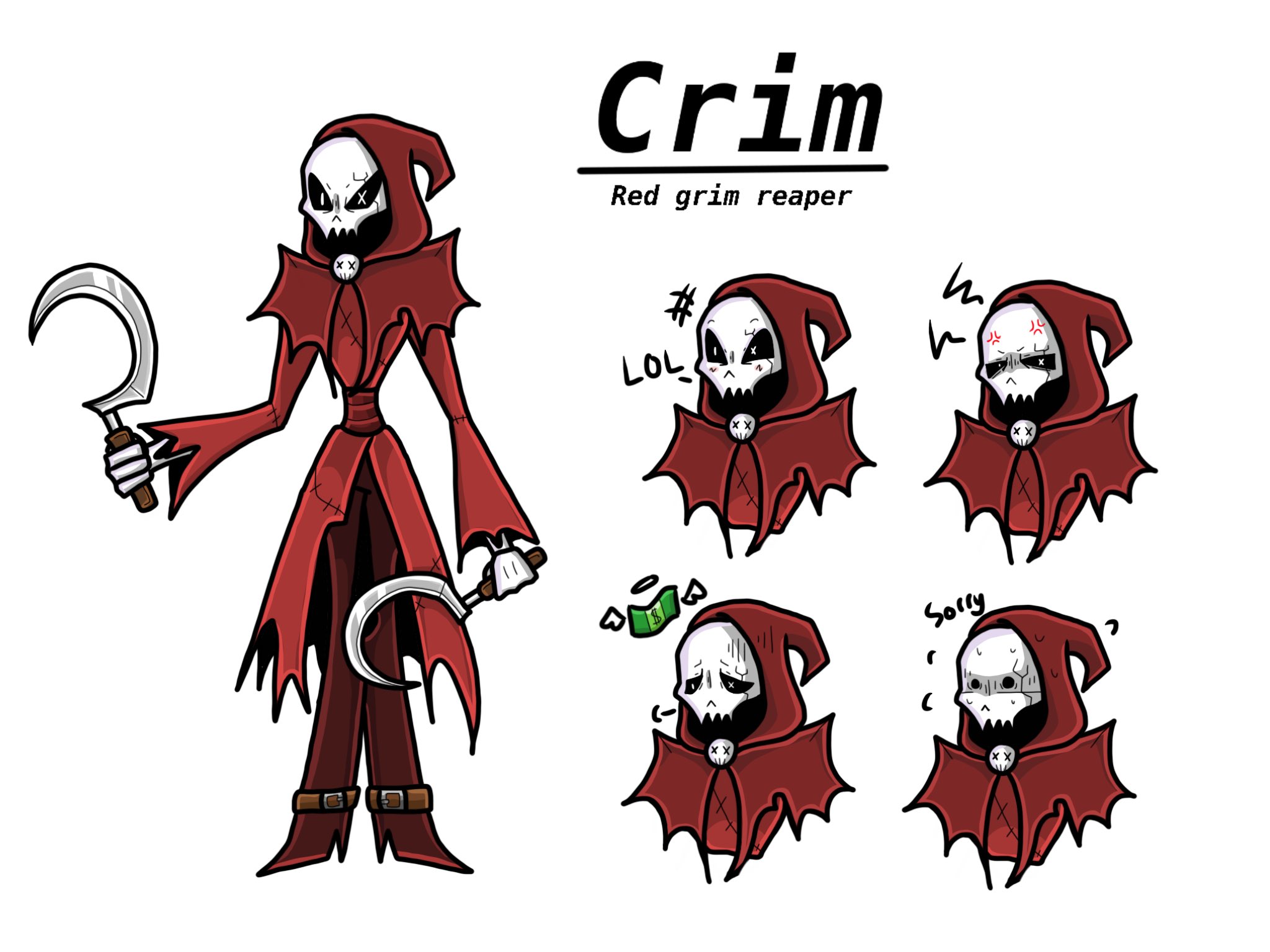 Red Grim Reaper Pictures See You Soon Grim Reaper Patch, Red, Black,