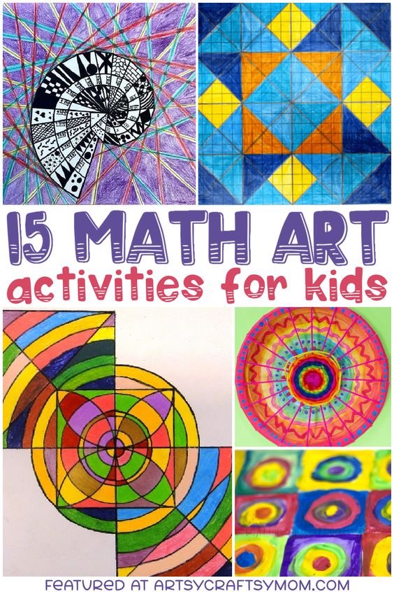 Math Art For Kids Math Art: Shape Coloring Symmetry Art – 3
