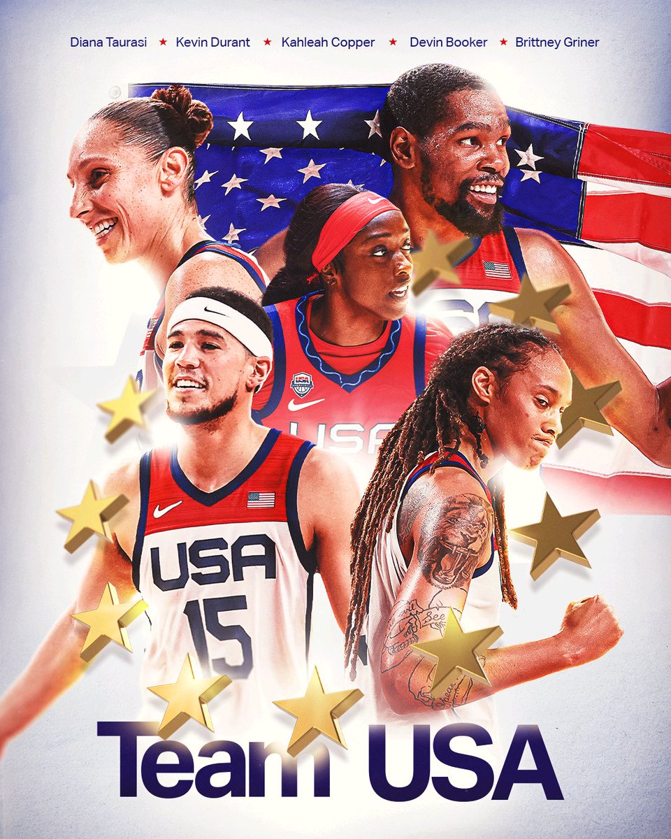 Reppin' the red, white & blue! 🇺🇸 @TeamUSA | @usabasketball