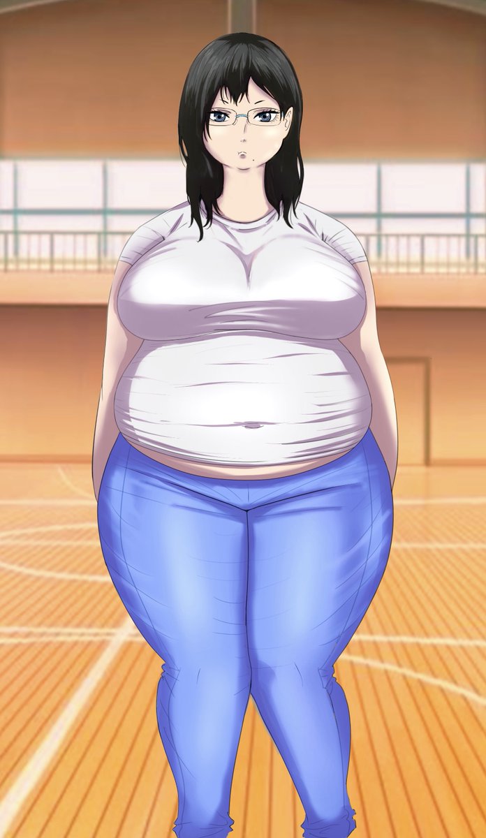 Weight Gain Progression Anime Character Flat Drawing Adorable Little