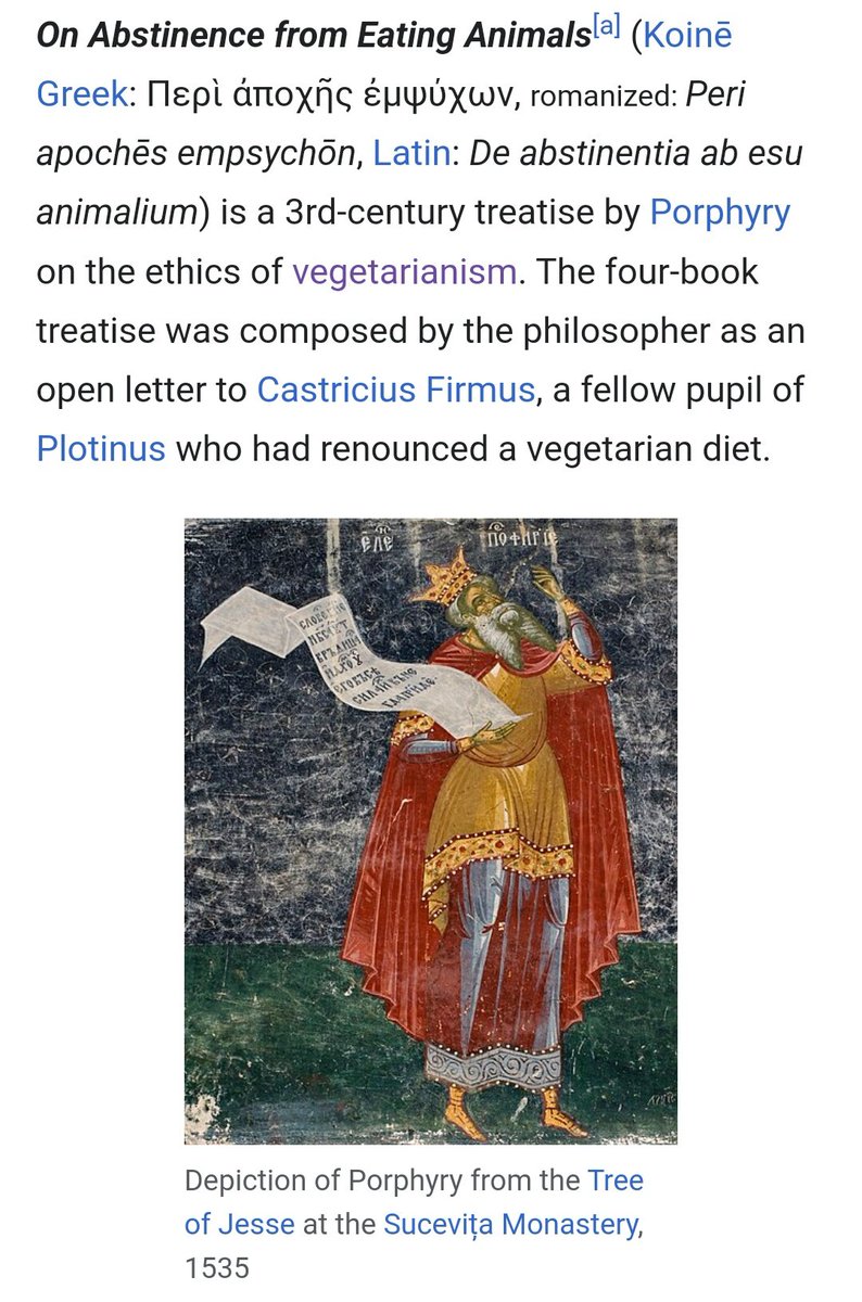 1/n A brief thread on the history of vegetarianism or assistance from ...