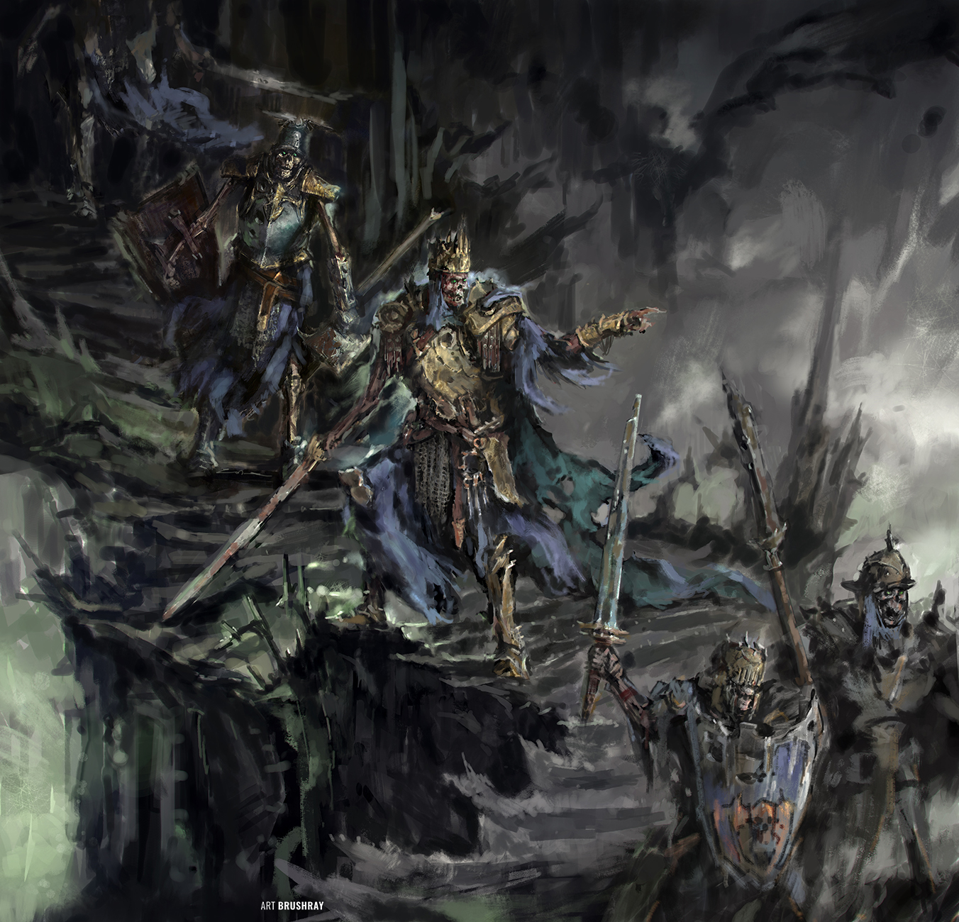 Zombie Fantasy Art Art Series: Soul Shackled Zombie Foundations Art