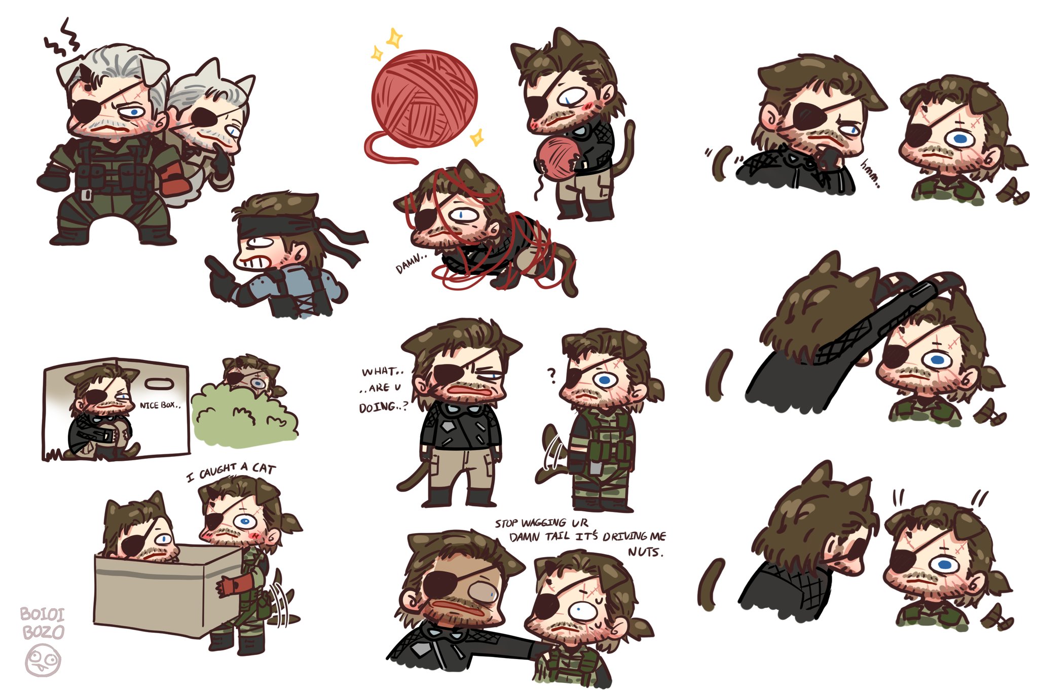 Solid Snake Box Quotes Boioi On X: "Some More Cat Gear Solid Doodles