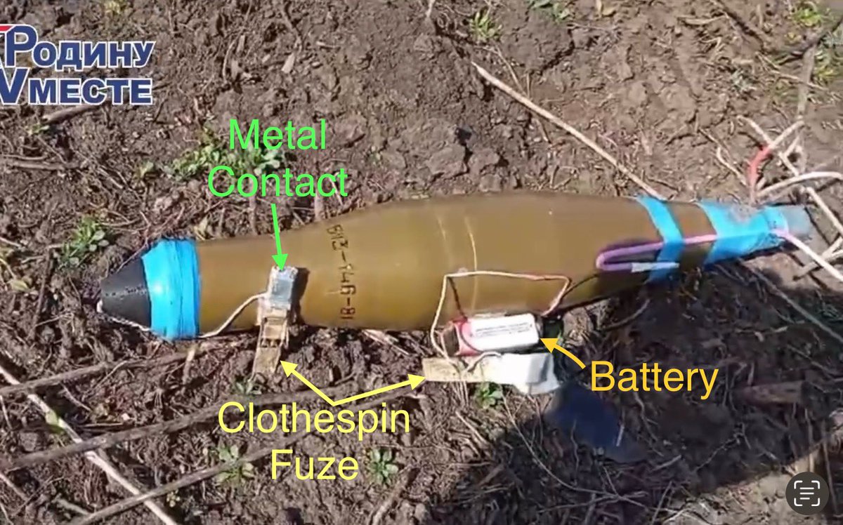 An FPV has a clothespin fuze that when closed arms a detonating circuit ...