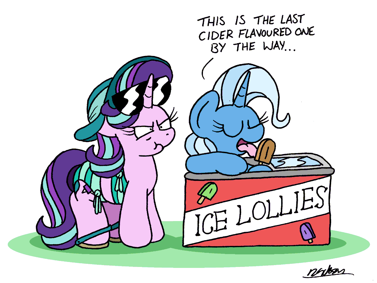 Cider Stealer: https://t.co/Yu5JSrNkx6 "Draw a pony taking the heat ...