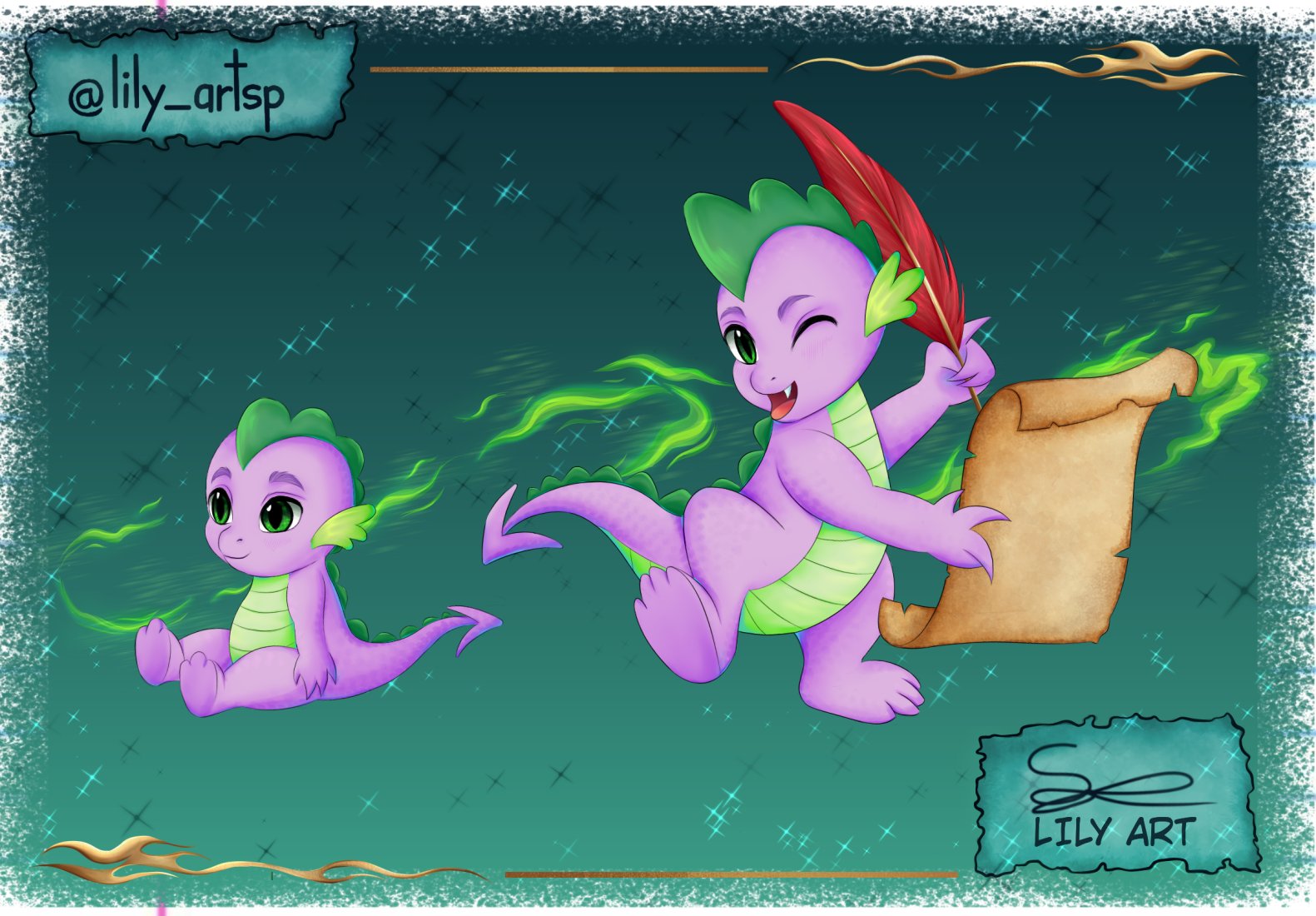 Mlp Spike The Dragon 1498