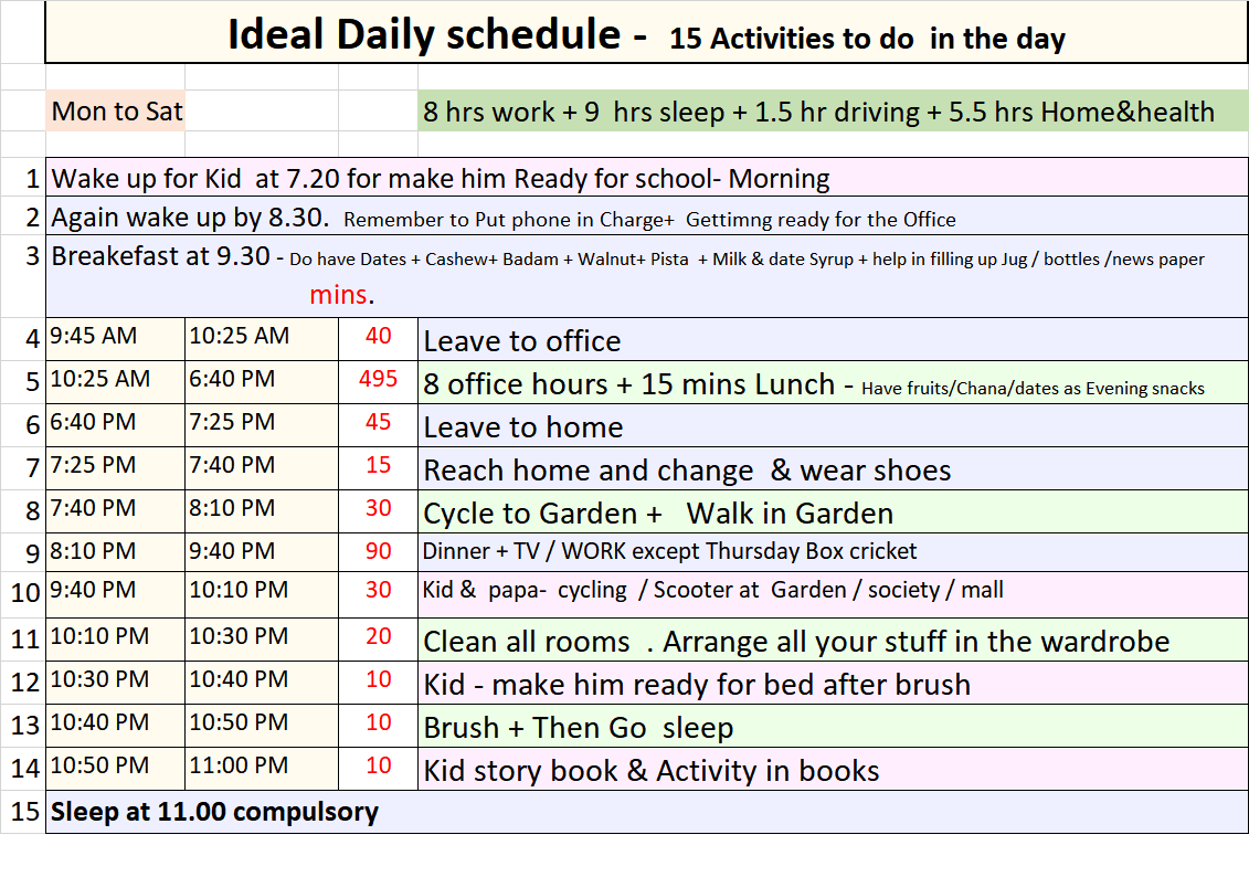 Daily Routine For Students