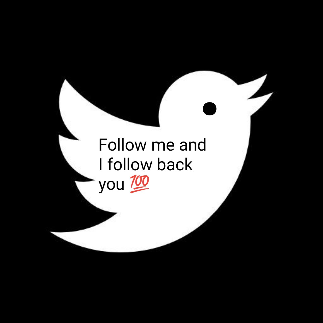 Follow Me On Twitter Black