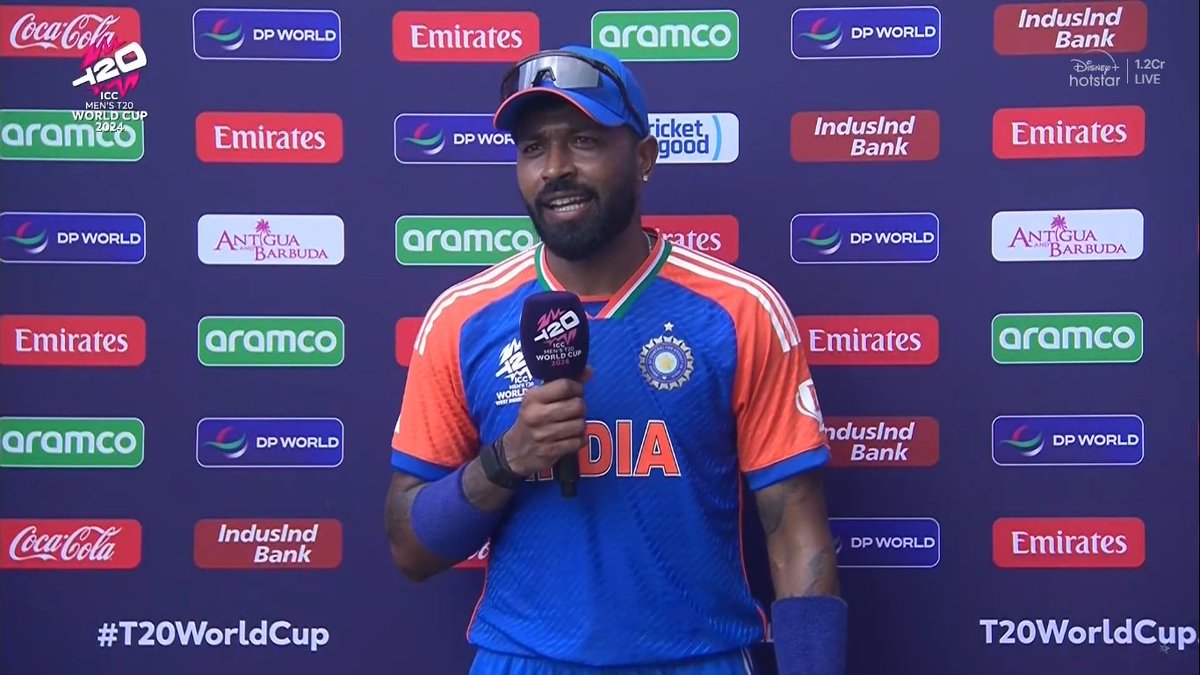 Hardik Pandya wins his first ever POTM award in the ICC tournament. - A ...