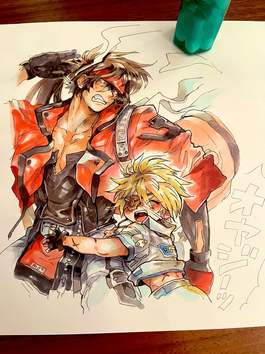 ソル=バッドガイ 「ちょっと前の原画あったッスキャンして眼帯の紐の位置を修正する前のやつだわ 」|逢坂たま / C102土曜西あ55bのイラスト