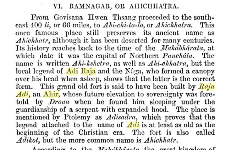 —Rohilkhand and Aheers— *Aheers of ahichhatra, budaun, chinnaur ...