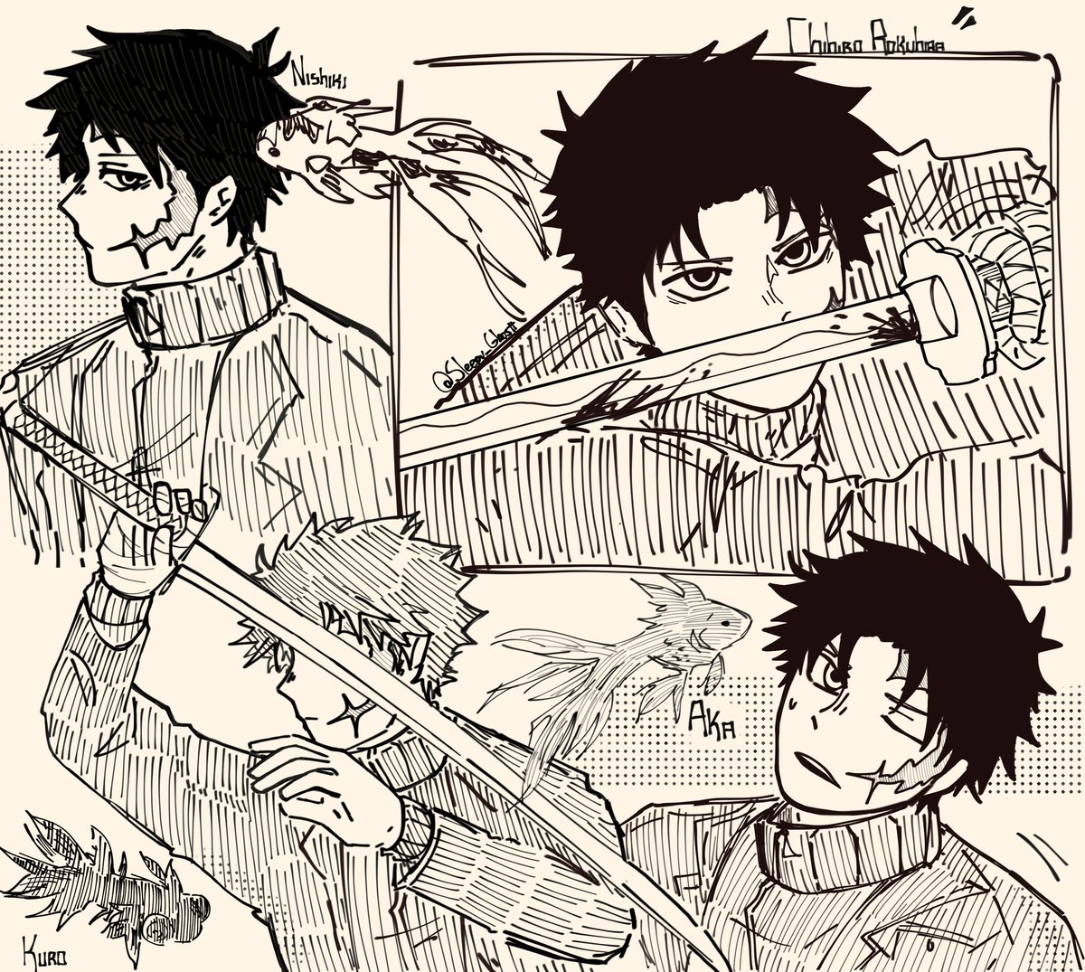 「Enten. #bachiart #kagurabachi」Sleepy !!の漫画