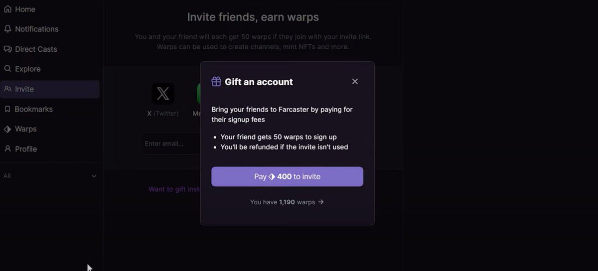 Farcaster has a potential to distribute $100/account And it's too easy ...