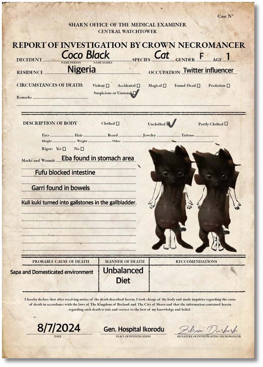 Autopsy confirms coco’s death 😪 - Thread from DemoLa @DemoOfUK - Rattibha