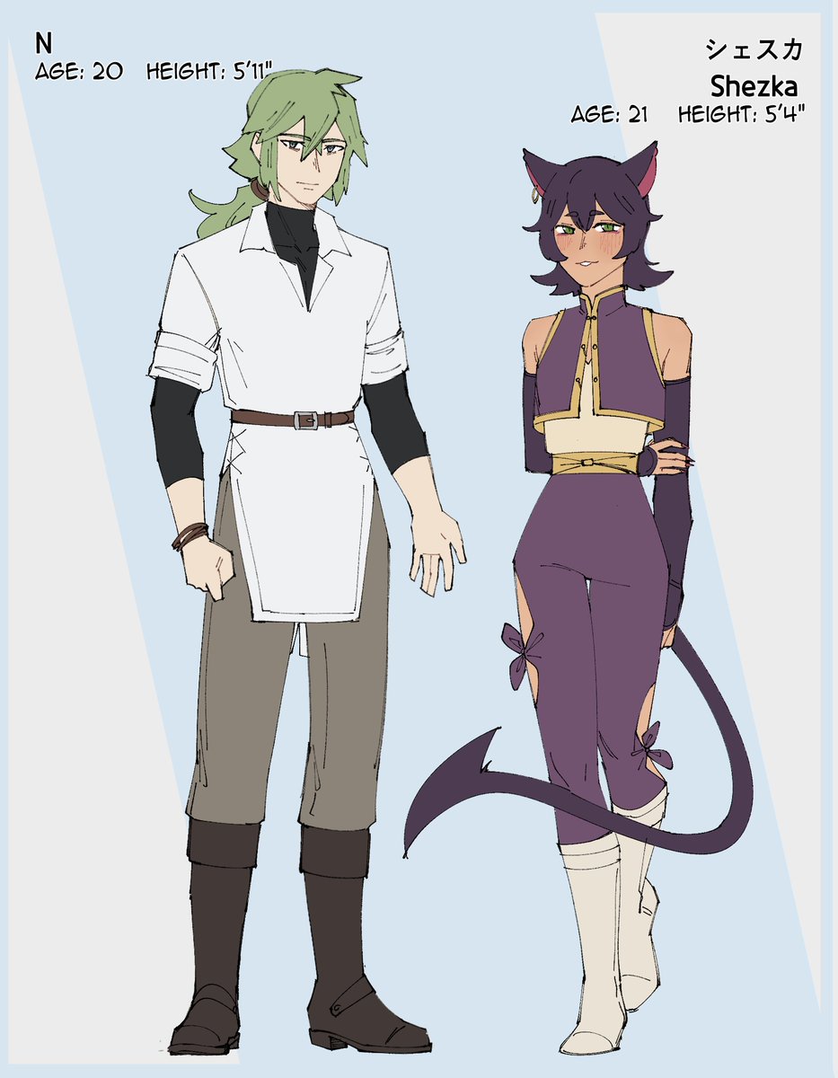 n(ポケモントレーナー) 「n + purrloin」|Jay 🔞 (comms full!)のイラスト