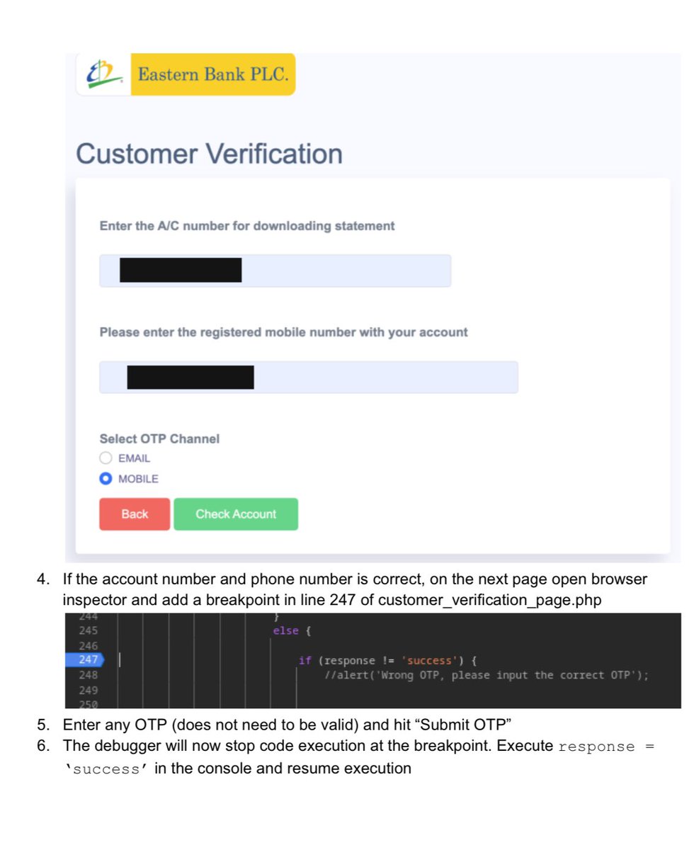 A critical security flaw has been discovered in one of Eastern Bank PLC ...