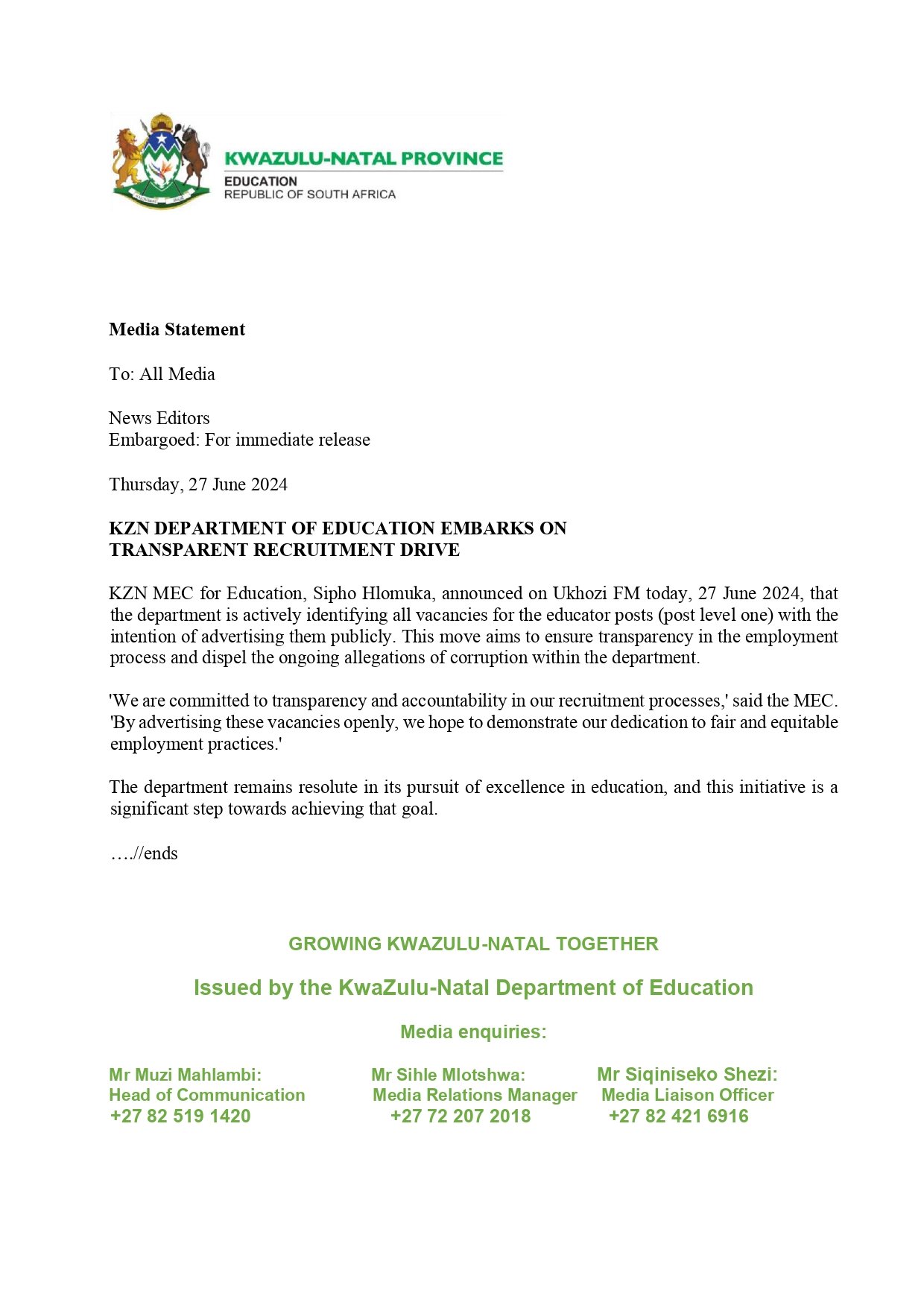 Kzn Department Of Education Logo PPT KHAEDU DEPLOYMENT KZN