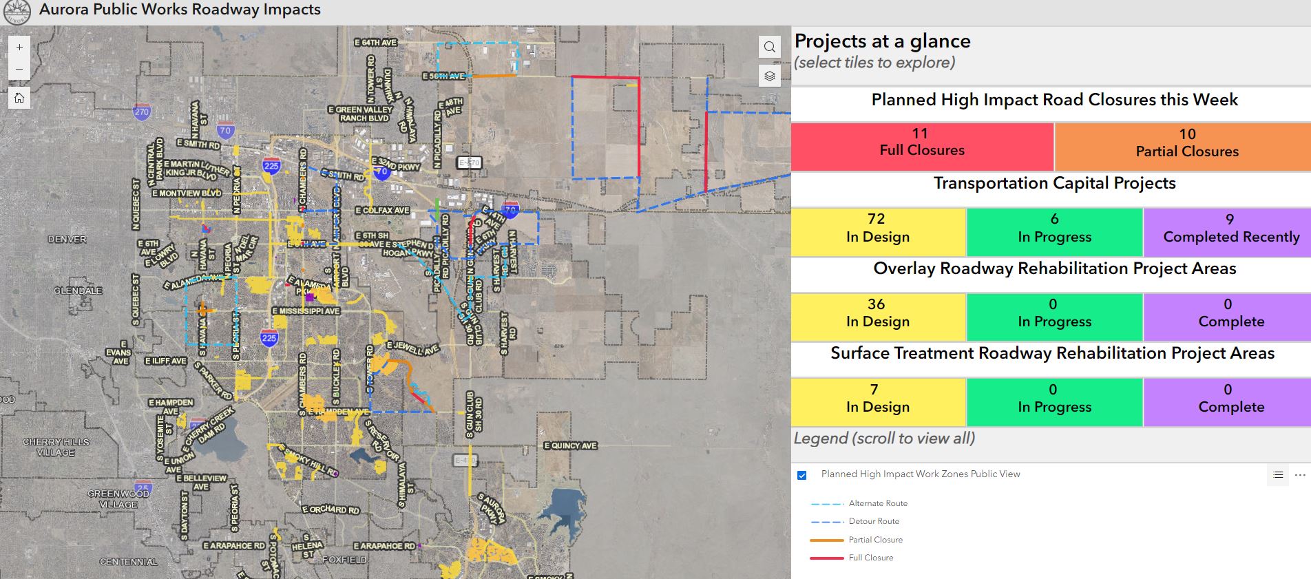 1970 Aurora Colorado Map