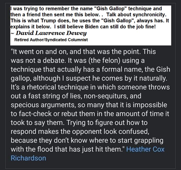 The Greatest Gish Gallop Of All Time - Democratic Underground Forums