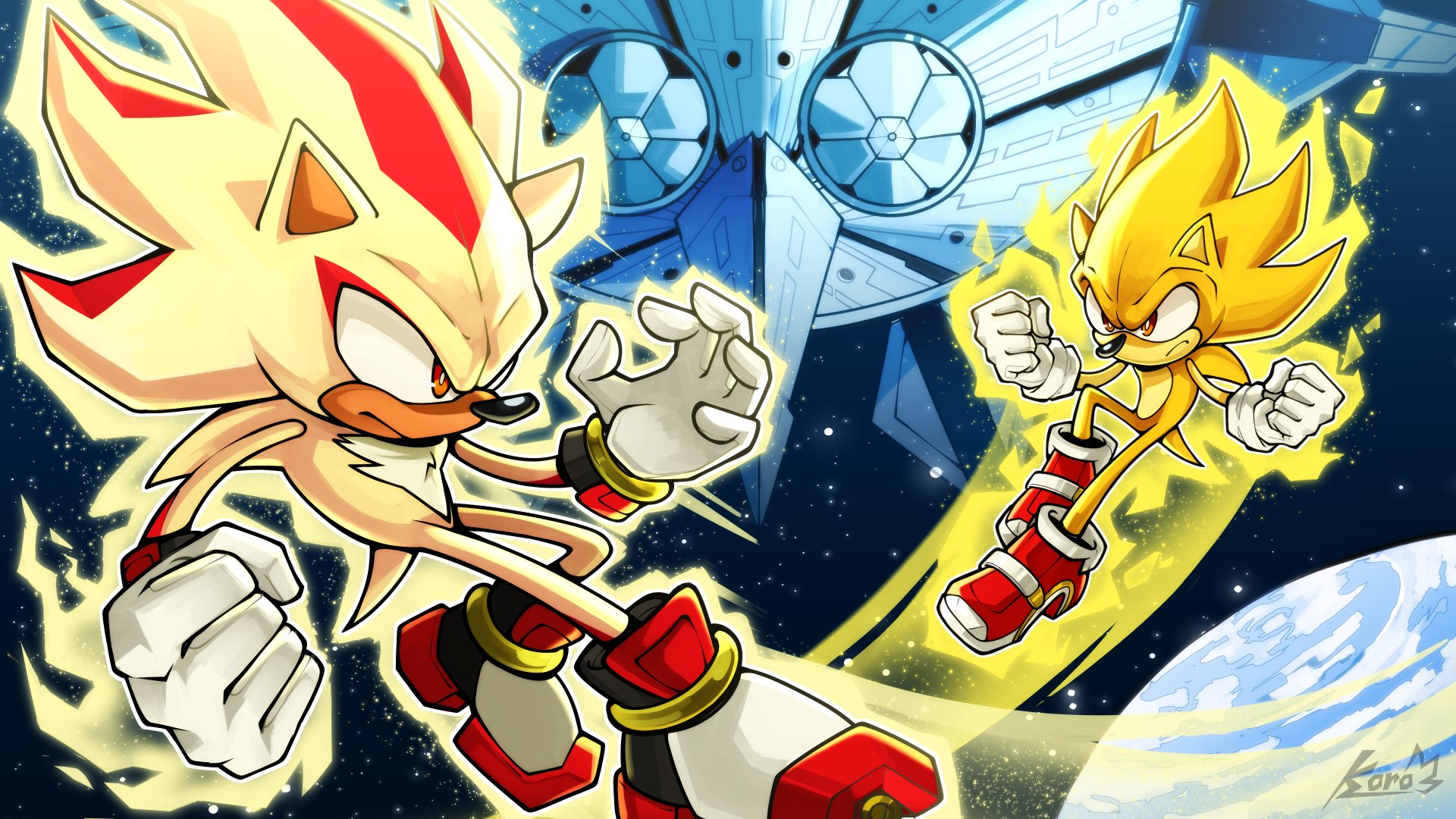 Super Sonic And Super Shadow And Super Silver Wallpaper Super Sonic