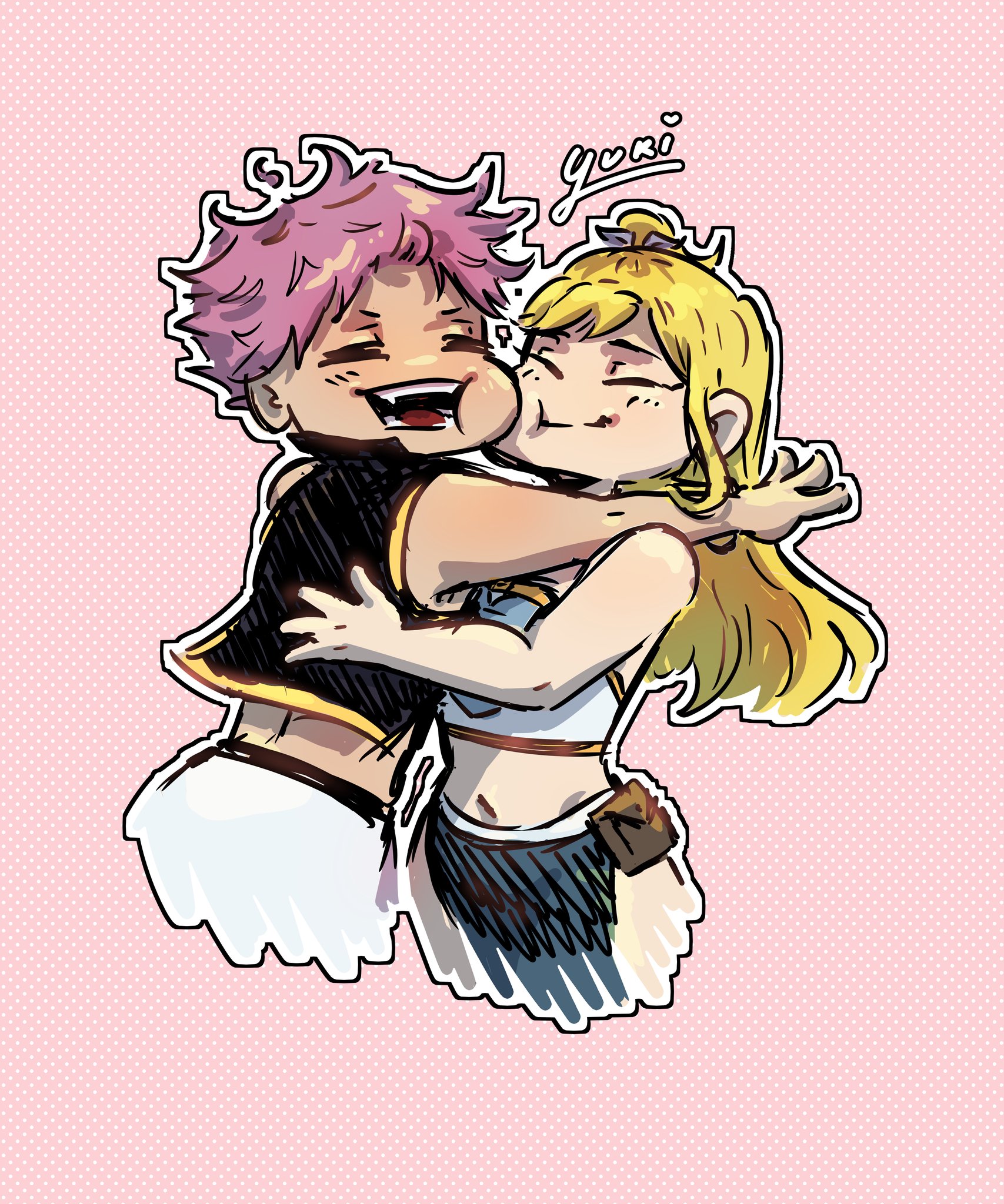 Nalu Chibi NaLu Sunset: Fairy Tail HD Wallpaper By Kristallin F