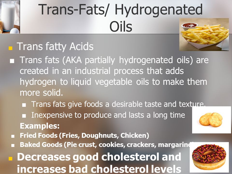 Trans Fat Foods Examples