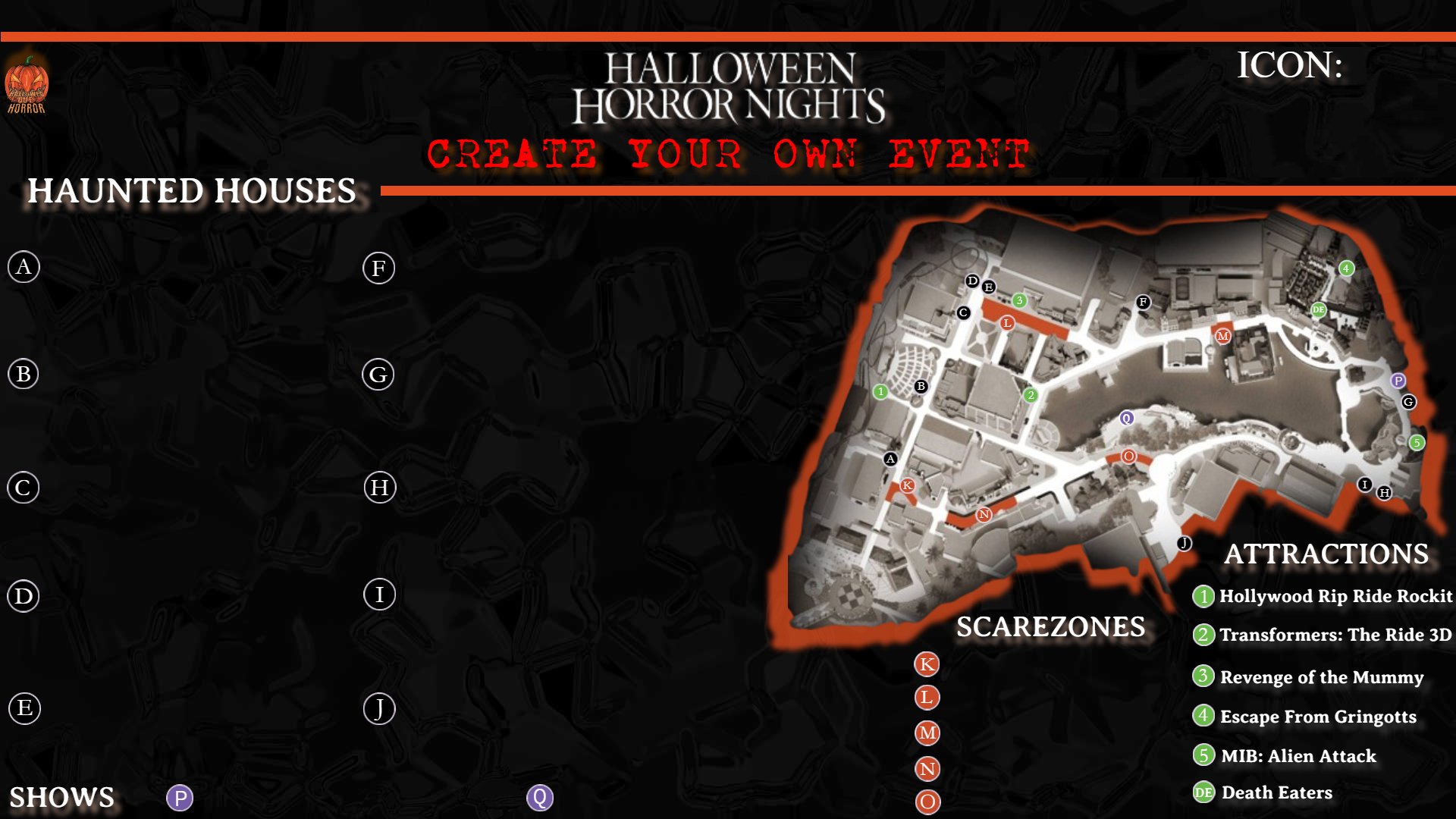 Halloween Horror Nights 2024 Map