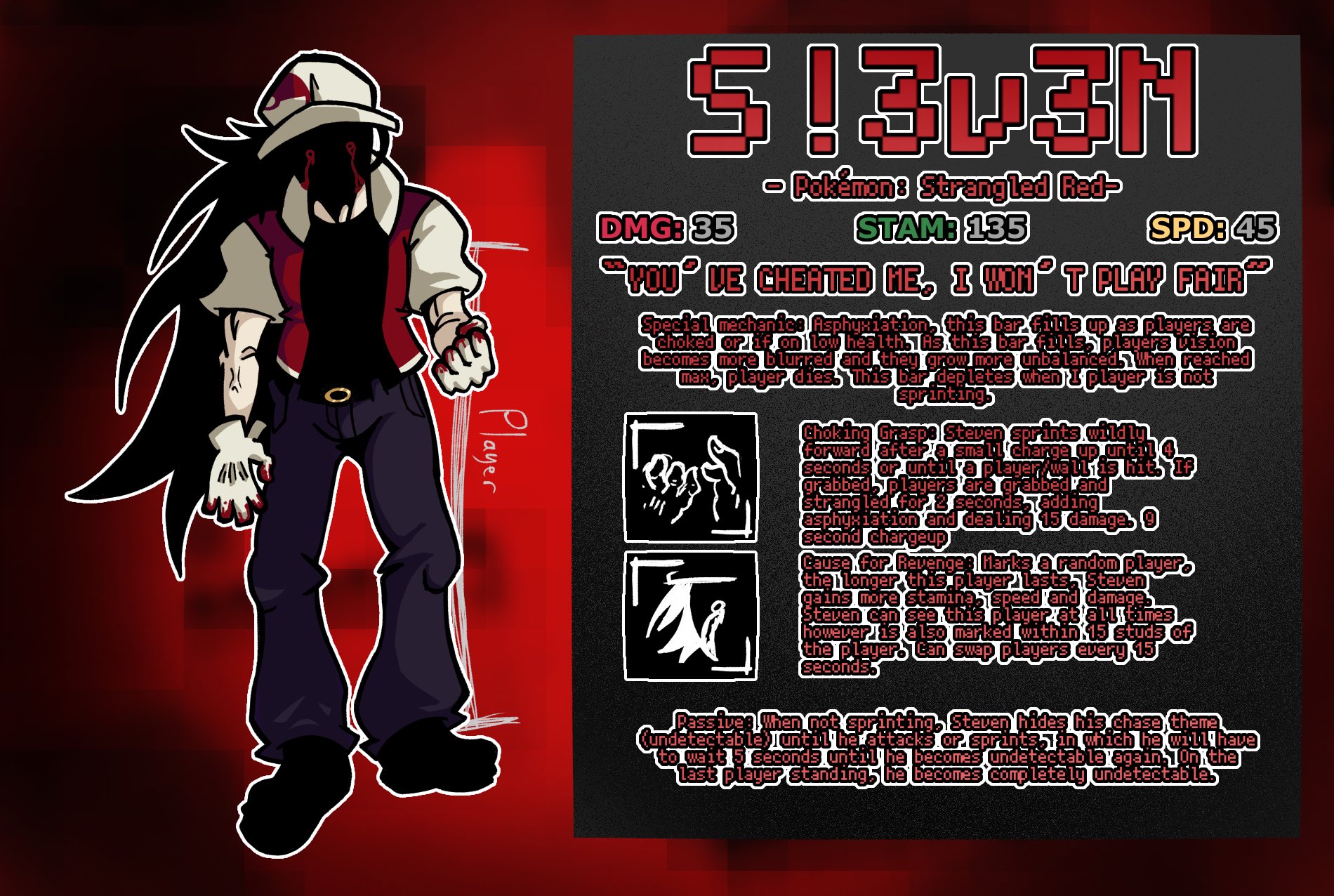 Choked Red Creepypasta Fan Art