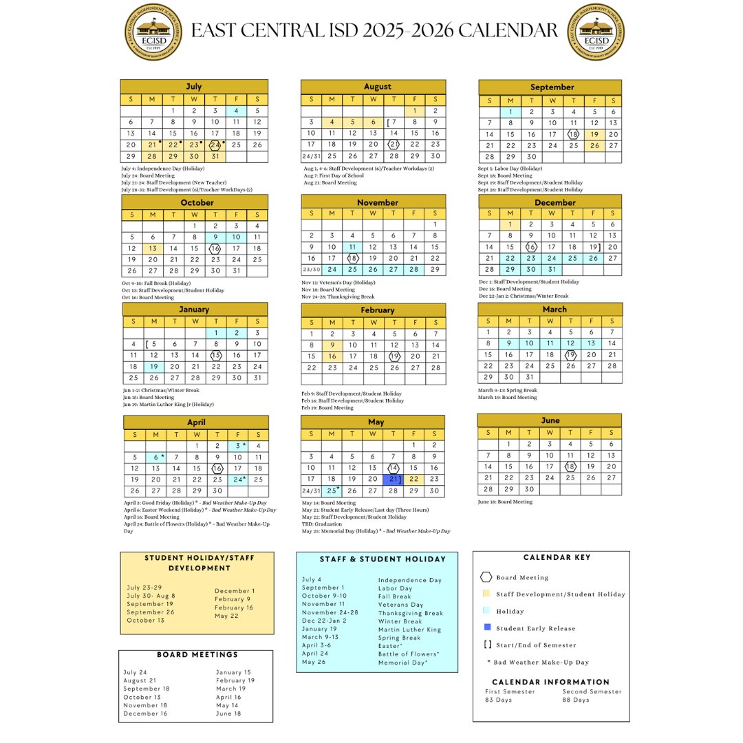 Ector County Isd Calendar 2025 2026 - Audie Margarethe Ector County Isd Calendar 2025 2026 - Audie Margarethe