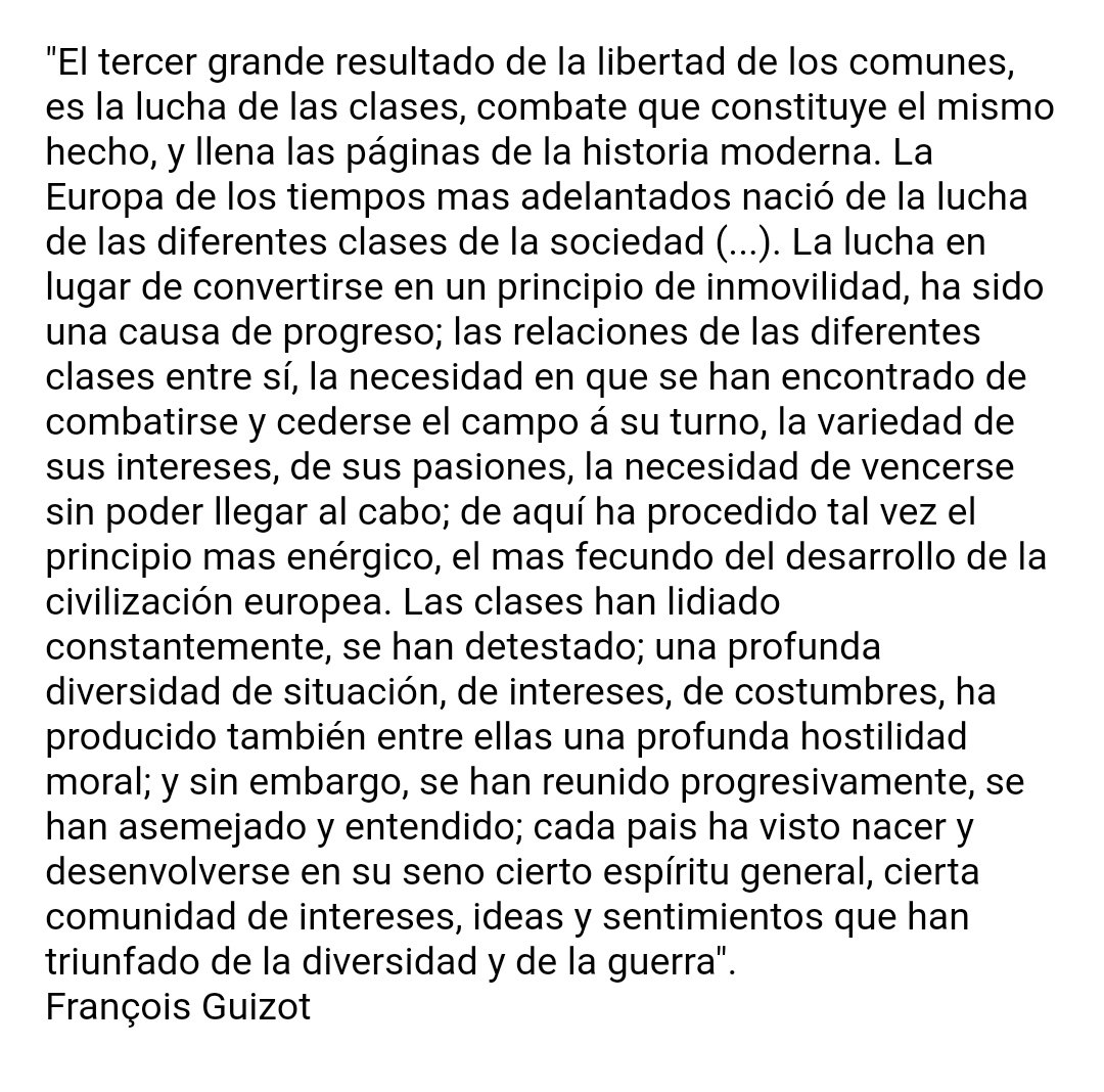 Como se sabe, el concepto de lucha de clases no lo inventó Marx. Él ...