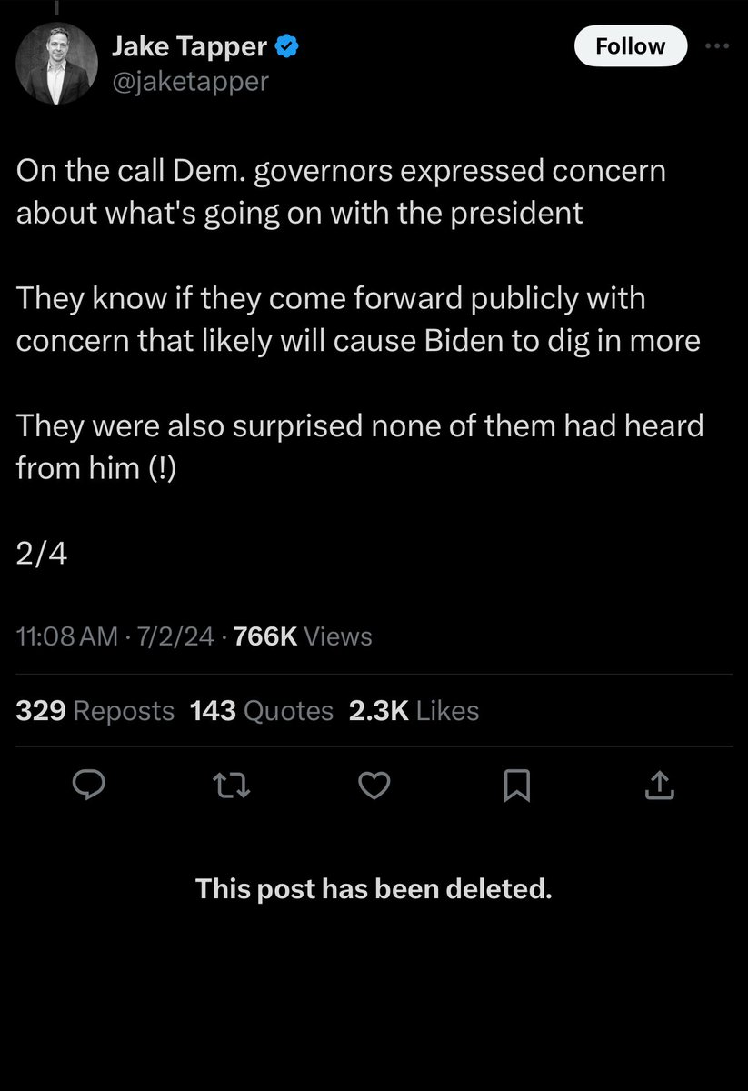 Jack Tapper deleted his posts after he was caught lying. - Democratic ...