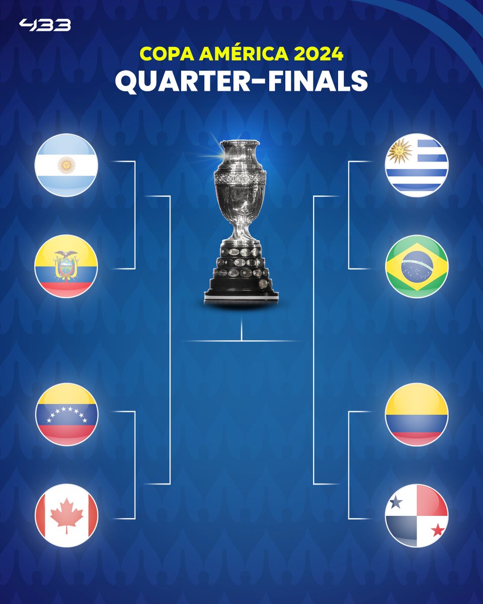 The Copa América 𝐐𝐔𝐀𝐑𝐓𝐄𝐑-𝐅𝐈𝐍𝐀𝐋𝐒 are set 🤩 - Thread from 433 @433 - Rattibha
