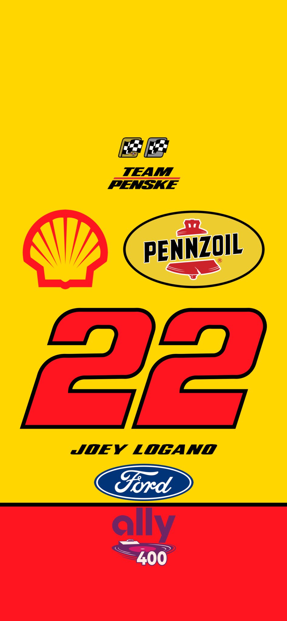 Joey Logano 22 Logo Joey Logano Next Gen W/ Scallops (Custom #22) By