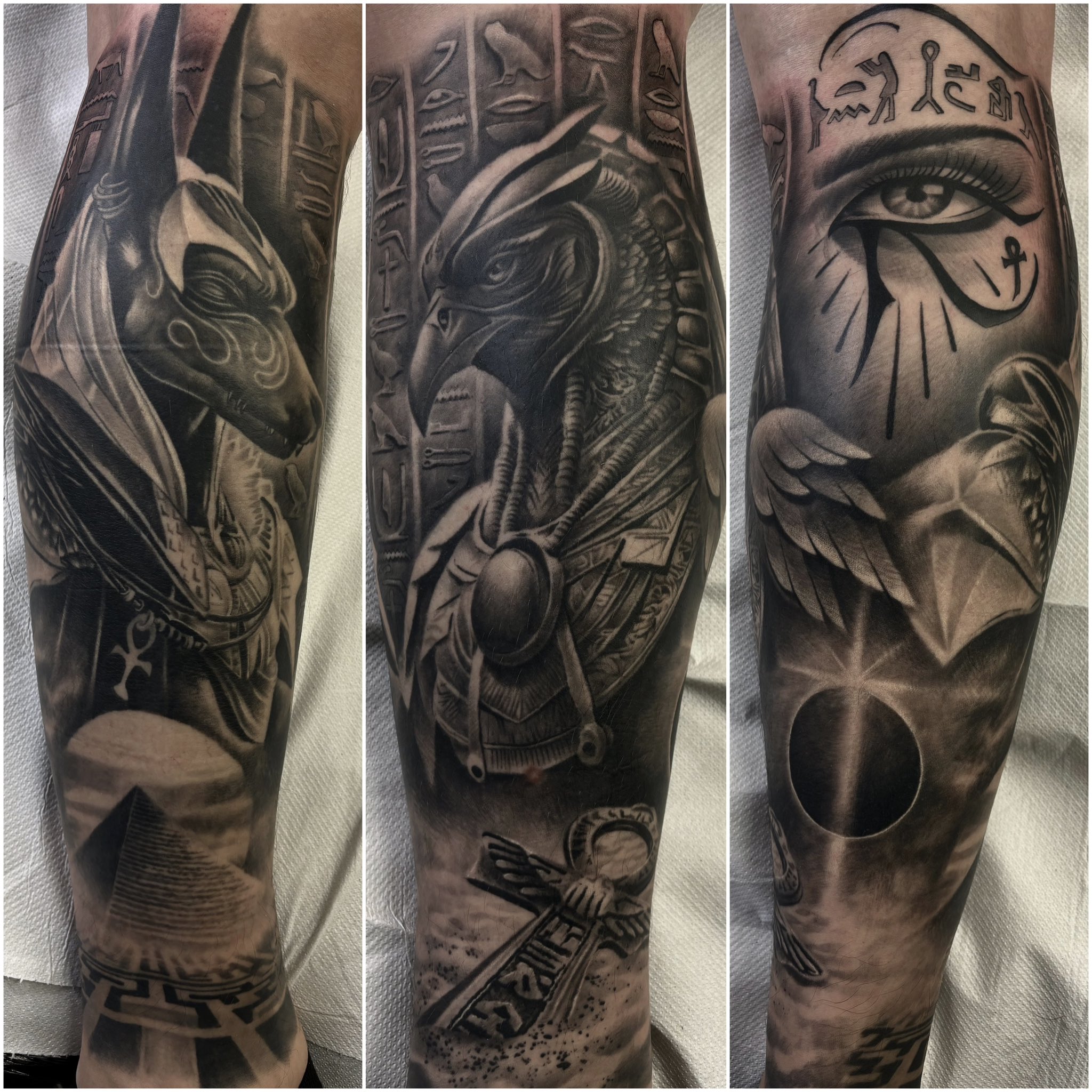 Egyptian God Horus Tattoos Work In Progress One Session About Ten