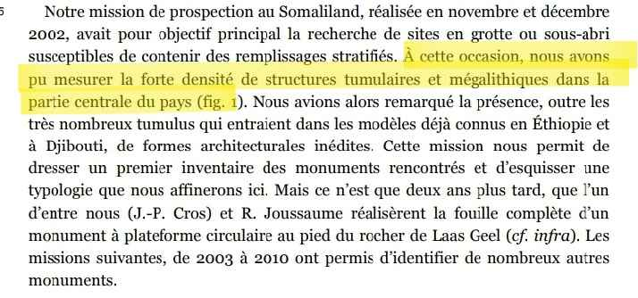 Your source does not deny that megaliths are part of Somali heritage as ...