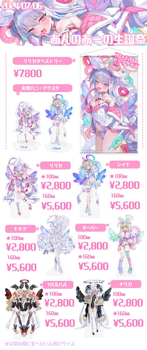 「2024/7/6 AM0:00~7/31 あんのあーの生誕祭グッズ販売所 🐰 https://rabbitcapsul」あんのあーの🐰の漫画