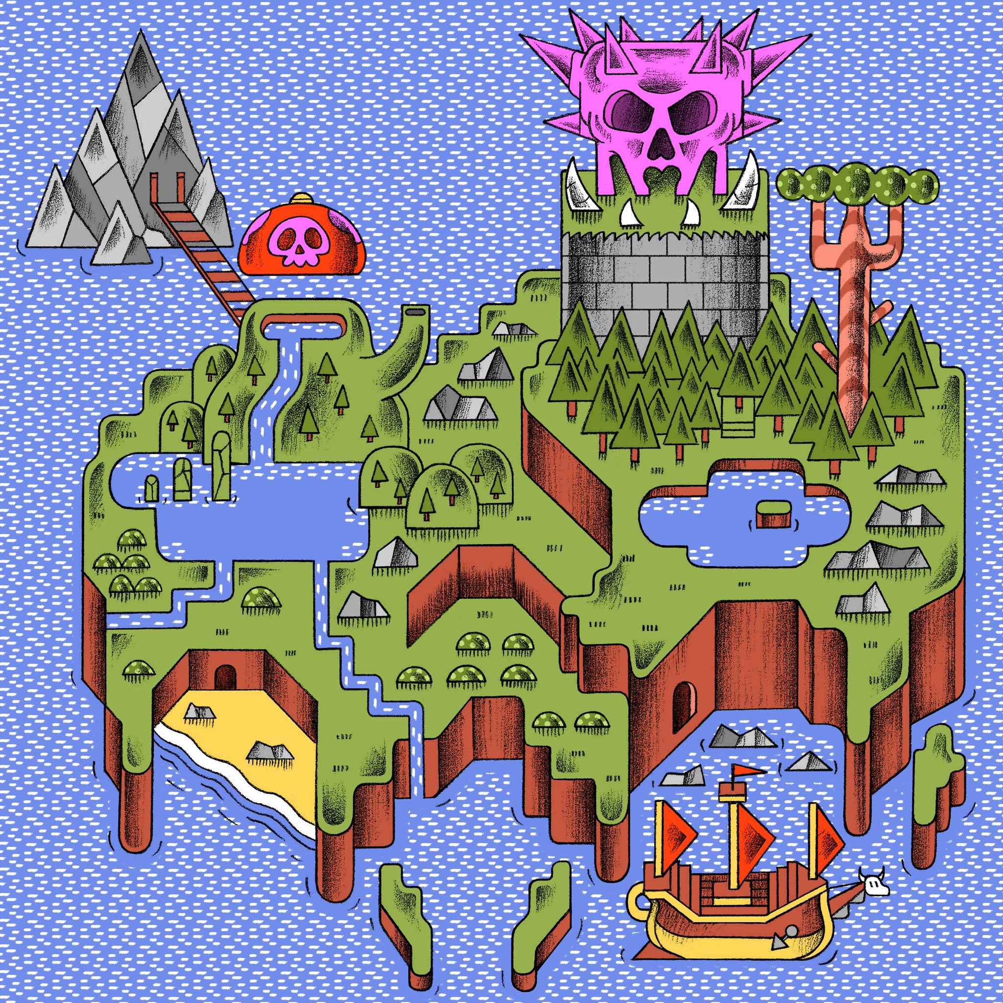 Super Wario World Map