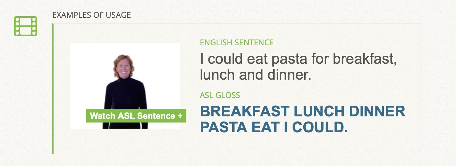 Asl Sign For Breakfast