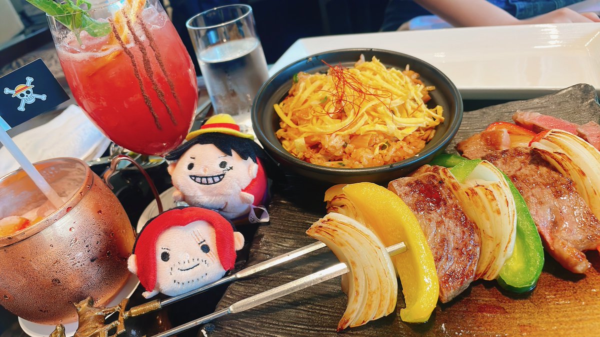 モンキー・D・ルフィ 「ラムちゃんとコラボホテルで美味しいご飯食べてきました〜楽しかった多分今までの中で」|Kyasu/ 5.4GLCのイラスト