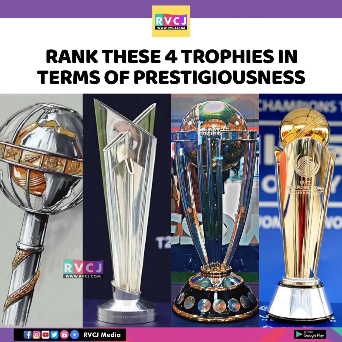 Rank These 4 Trophies 🏆 - Thread from RVCJ Media @RVCJ_FB - Rattibha