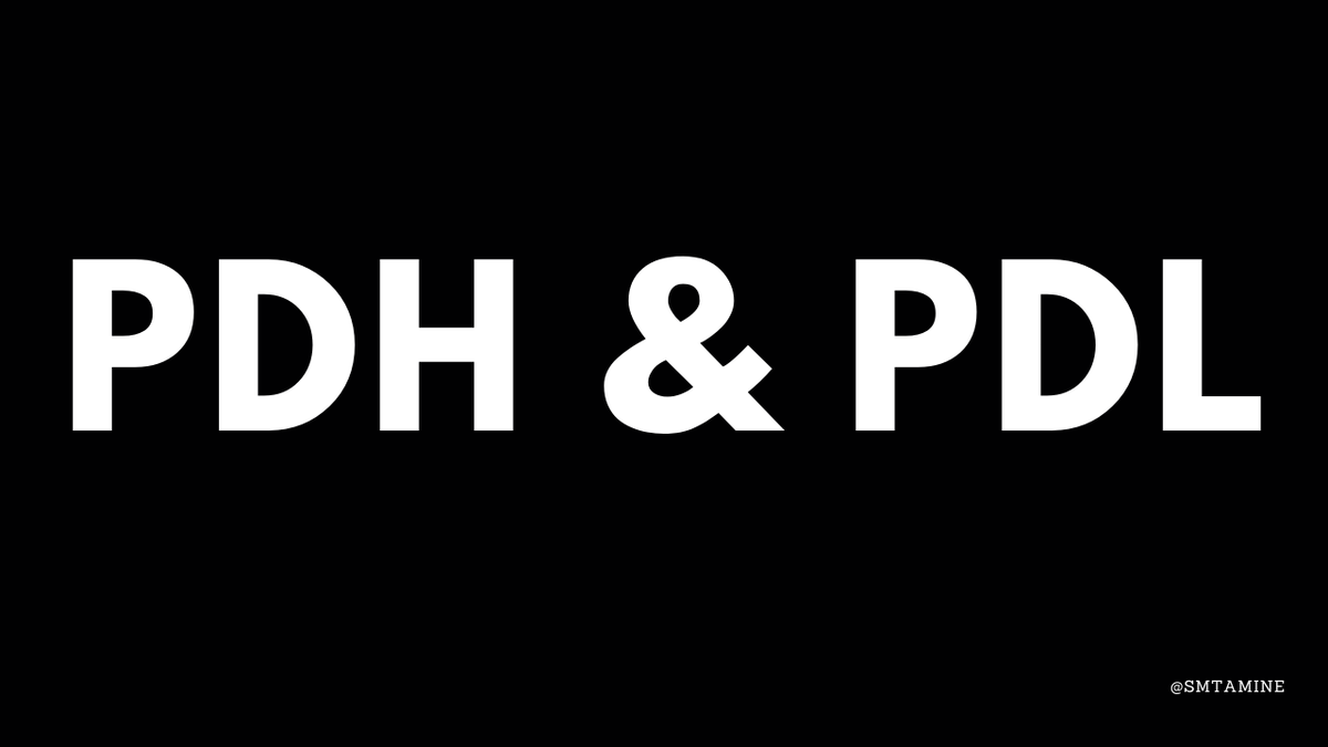 Thread By @SMTAMINE - Understanding PDH and PDL helps...
