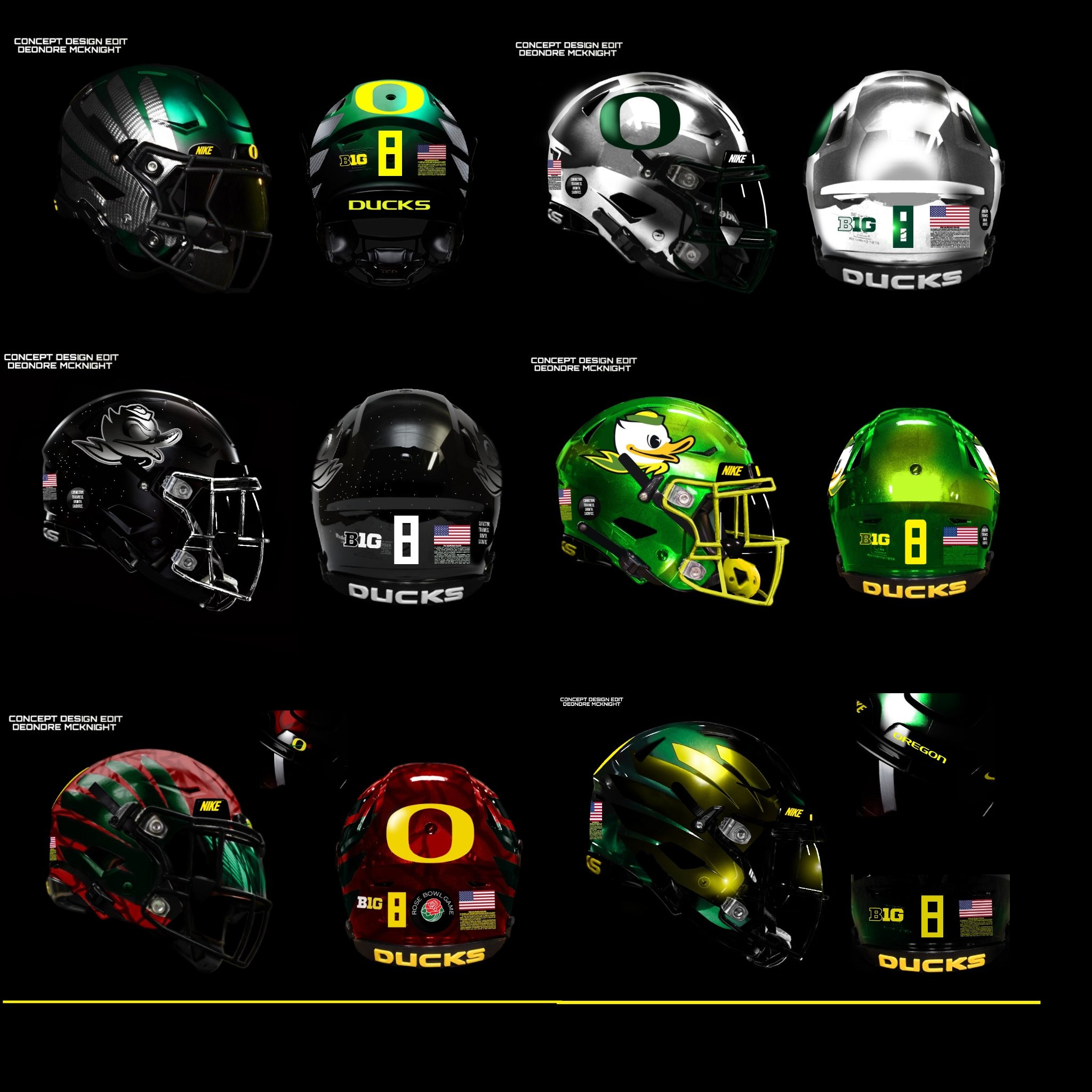 Capacete Oregon Ducks 2024 Oregon 2024 Apple Green Speedflex Helmet By