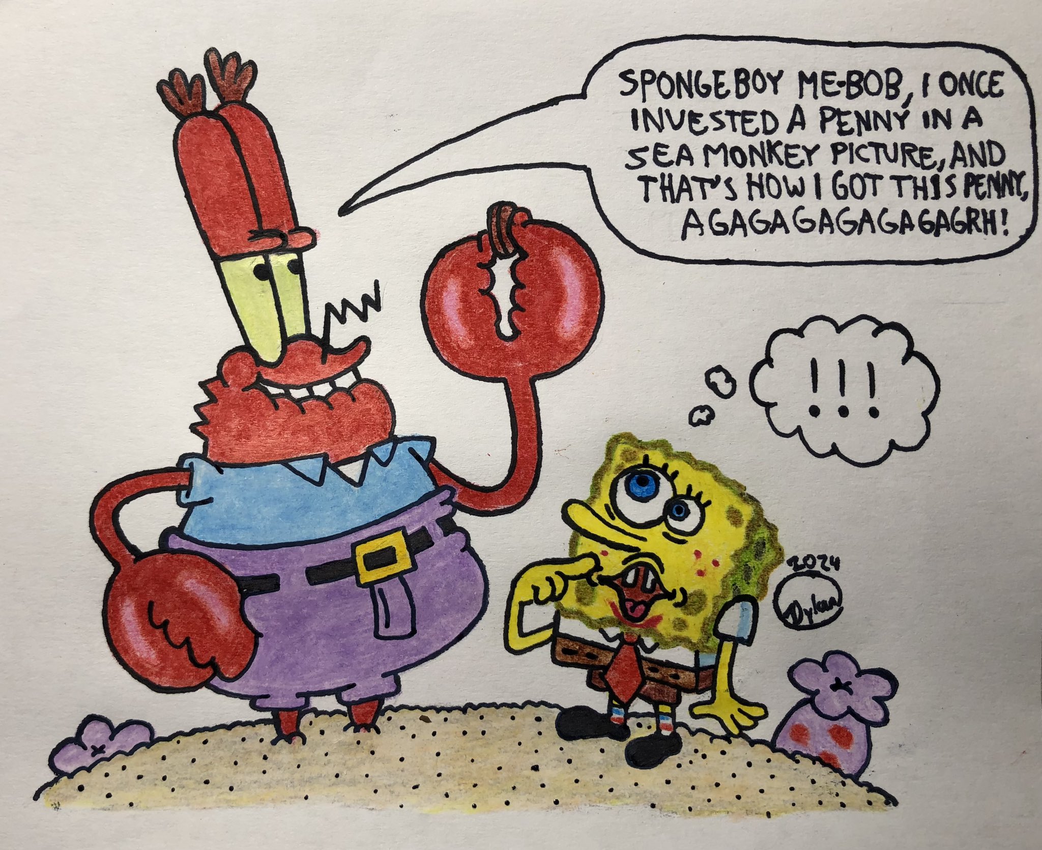 Mr Krabs Drawing
