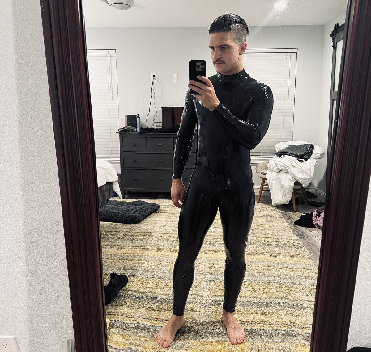 Enjoying my made-to-measure, neck-entry suit from @rouserubber ☺️ https ...