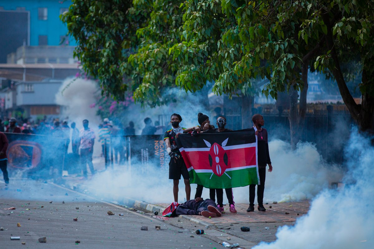 This man lying dead outside the Kenyan Parliament is David Chege. He ...