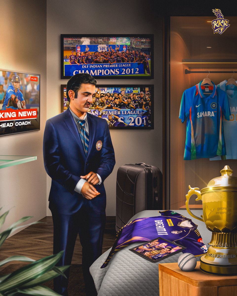 KKR poster for Gautam Gambhir 🌟 - The new Indian Head coach ...